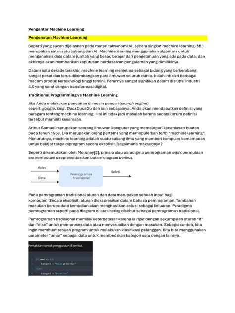 Pengantar Machine Learning Pdf
