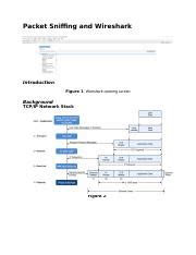 Packet Sniffing And Wireshark Lab For Residency Docx Packet Sniffing And Wireshark