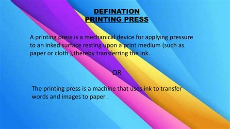 All About Printing Press Detail In Graphic Designing Field Ppt