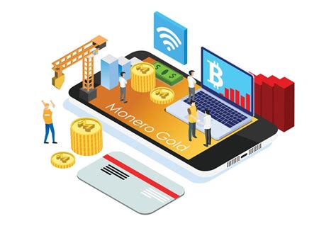 Modern Isometric Smart Bitcoin Mining Production Suitable For Diagrams Infographics