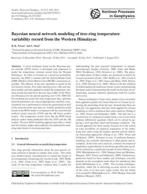 pdf bayesian neural network modeling of tree ring temperature