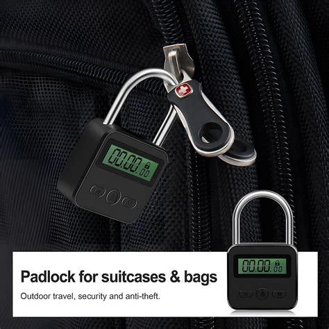 Metal Timer Lock Lcd Display Multi Function Electronic Time 99 Hours Max Timing Usb Rechargeable