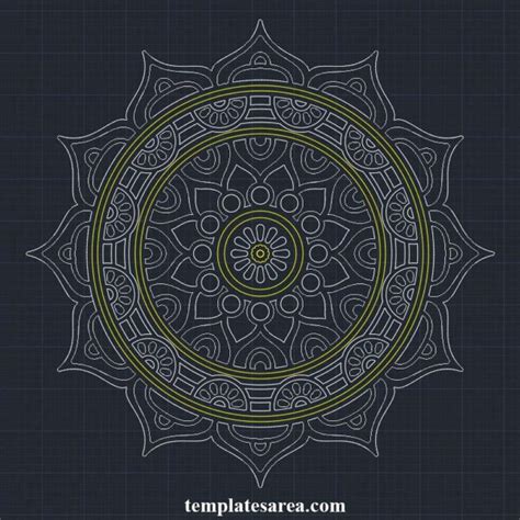 Free 2d Mandala Dwg Pattern For Cnc Cutting Templatesarea