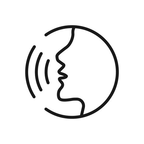 Speaking Icon Talk Person Sign Or Symbol Man With Open Mouth And