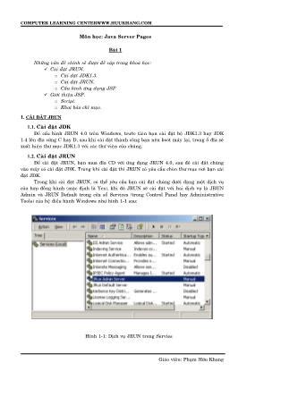 Giáo trình Java Server Pages