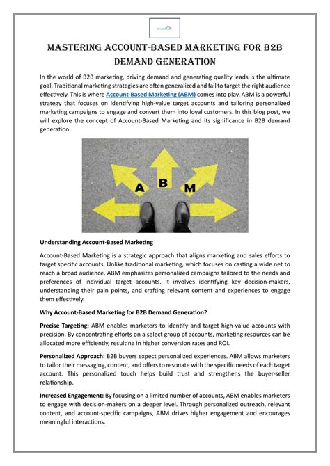 Ppt Mastering Account Based Marketing For B2b Demand Generation