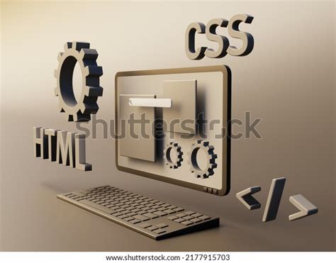 Programming Websites Html Css Code On Stock Illustration Shutterstock