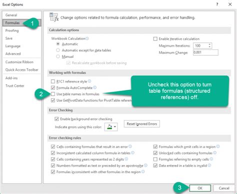 How To Turn Off Structured References In Excel Table Formulas Excel Campus