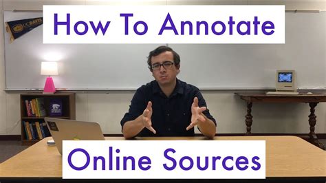 How To Annotate Online Sources Youtube