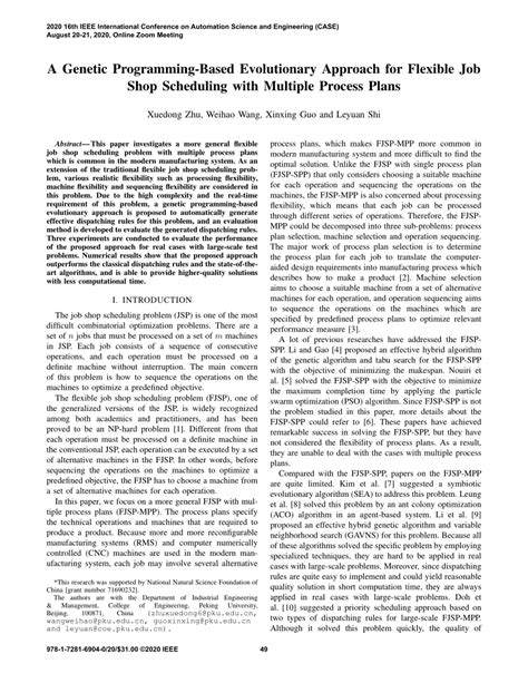 Pdf A Genetic Programming Based Evolutionary Approach For Flexible Job Shop Scheduling With