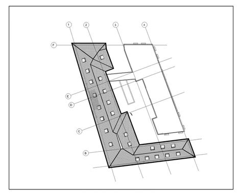 irregular shape multistoried house design roof plan dwg 7 thousands