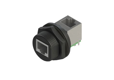 방수 Ip66 ~ 68 이더넷 Rj45 암 패널 실장 커넥터 Rj45d P3crj Holin