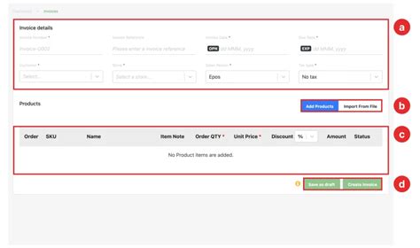 Create An Invoice EPOS POS System