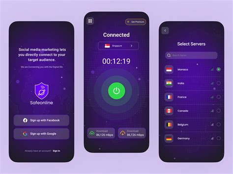 Vpn App Design Behance