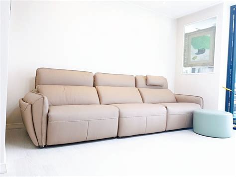 봄소와 차오름 4인용 통가죽 트리플 모션 소파 리클라이너 소파 의자 리클라이닝 소파