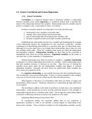 Linear Correlation And Linear Regression Docx Linear Correlation