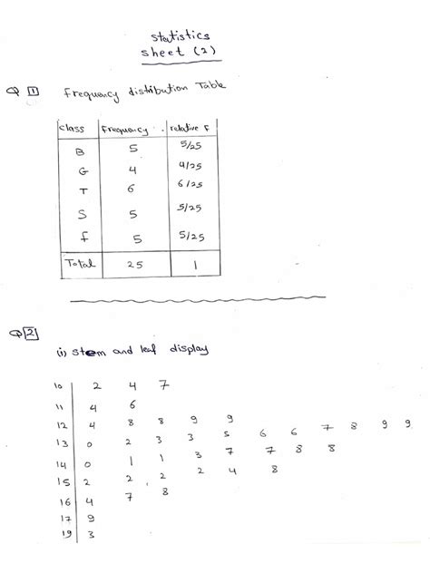 Sheet 2 Answers Stat Pdf