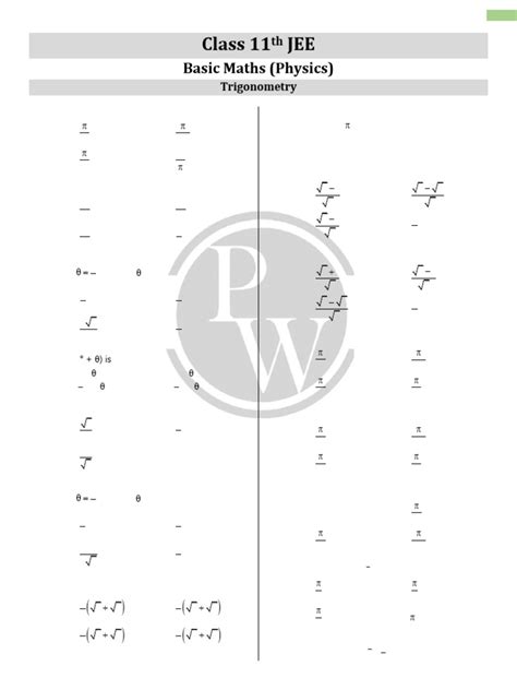 Basic Maths Physics Jee Questions Pdf Elementary Geometry