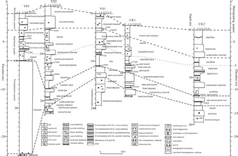 Sedimentary And Stratigraphic Features Of Transect Aa ′ The Locations