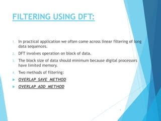 Overlap Add Overlap Save Digital Signal Processing Pptx