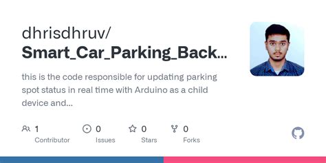 Github Dhrisdhruvsmartcarparkingbackendarduinopython This Is