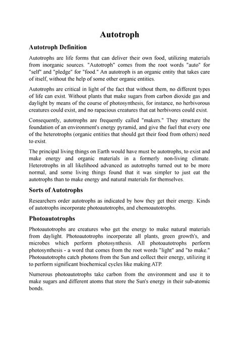 Autotroph Autotroph Autotroph Definition Autotrophs Are Life Forms That Can Deliver Their Own