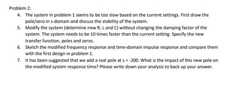 Solved Problem Given The Following Circuit Derive The Chegg