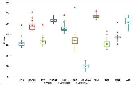Distribution Overview Of Expression Levels Ct Of The Different