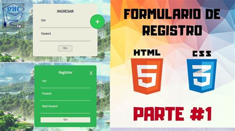 Formulario De Registro Con Html Y Css Estructura Dwc Youtube