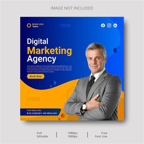 페이스북 마케팅 포스트 인스타그램 포스트 소셜 미디어 포스트 디자인 템플릿 프리미엄 벡터