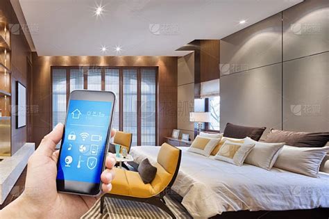 智能手机，智能家居，现代卧室素材 花瓣网