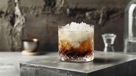White Russian Cocktail Premium Ai Generated Image