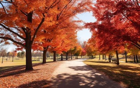 Premium Ai Image Outdoor Autumn Park