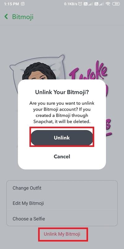 Как изменить селфи Bitmoji на Snapchat