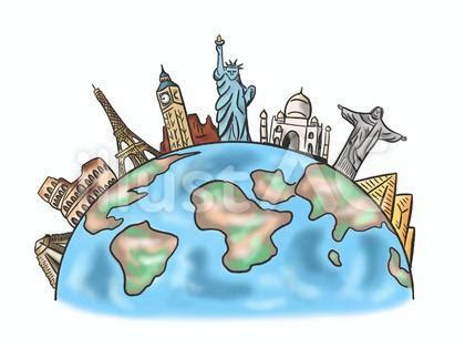 世界一周イラスト No 24806892｜無料イラスト・フリー素材なら「イラストac」