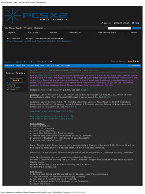 Xinput Wrapper For Ds3 And Playcom Usb Dual Ds2 Controller Pdf Microsoft Windows Internet