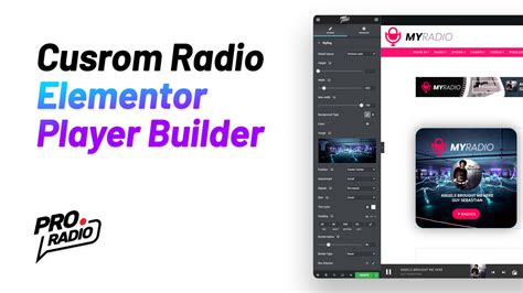 Custom Radio Elementor Player Builder Proradio