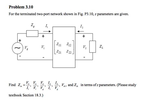 solved problem 3 10 for the terminated two port network