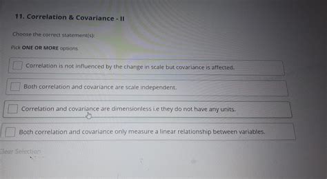 Correlation Covariance II Choose The StudyX