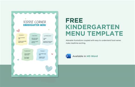 Hotel Menu Template In Word Download