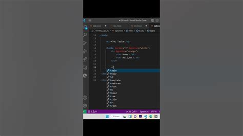 Table Tag In Html Shorts Html Html5 Youtube Html5 Viral Youtube