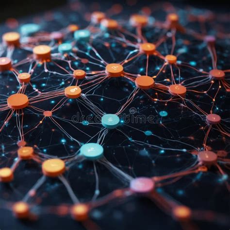 Abstract Iot Network Of Interconnected Devices And Data Streams Stock Image Image Of Lighting