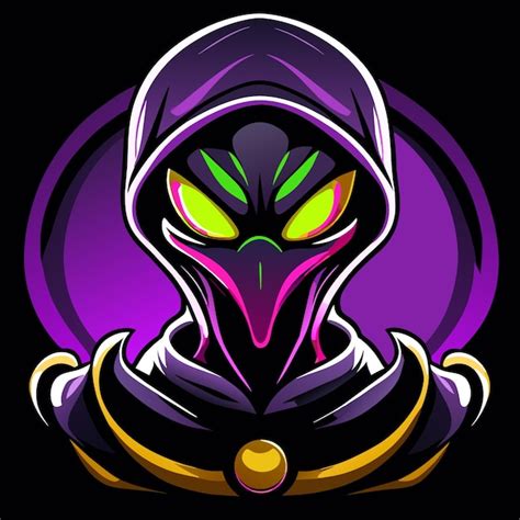 Premium Vector Mascotstyle Frontfacing Alien Vector