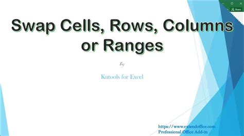 Easily Swap Cells Rows Columns Or Ranges In Excel Youtube