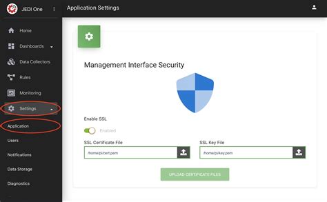 configuring ssl for the web based management interface