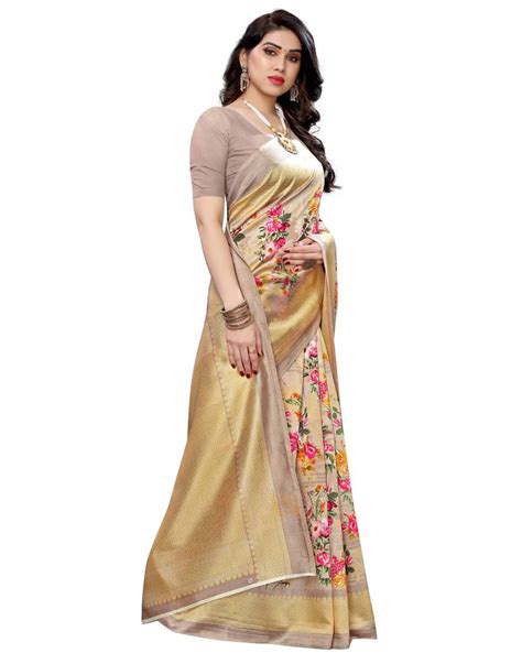 Multicolor Printed Art Silk Saree With Blouse Saree Swarg 3423269