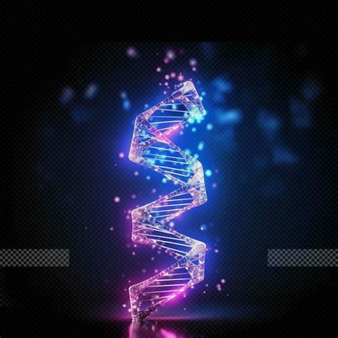 Premium Psd Genetic Engineering Dna Helix Holographic