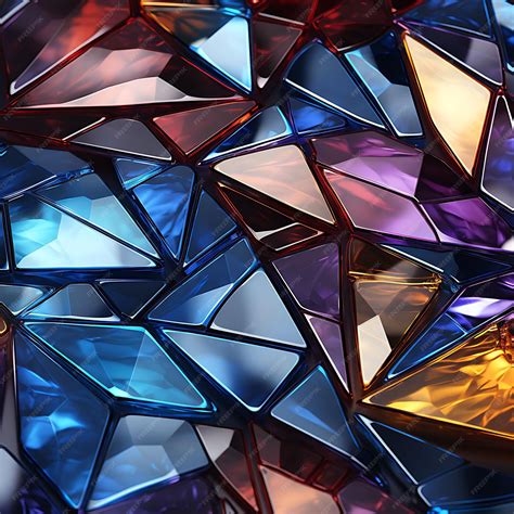 Premium Photo Background Of Triangular Fractals Silver Material Laser