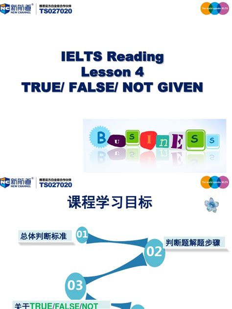 Lesson 4 True False Not Given Pdf