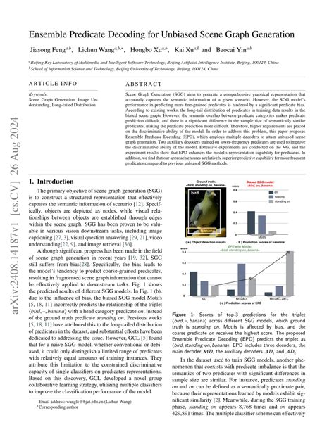 Pdf Ensemble Predicate Decoding For Unbiased Scene Graph Generation
